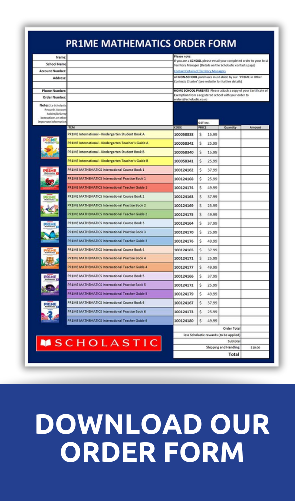 ORDERING PR1ME | Scholastic New Zealand